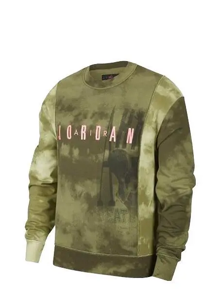 JORDAN Air Sport Dna Embroidered Sweatshirt - Light Olive Green