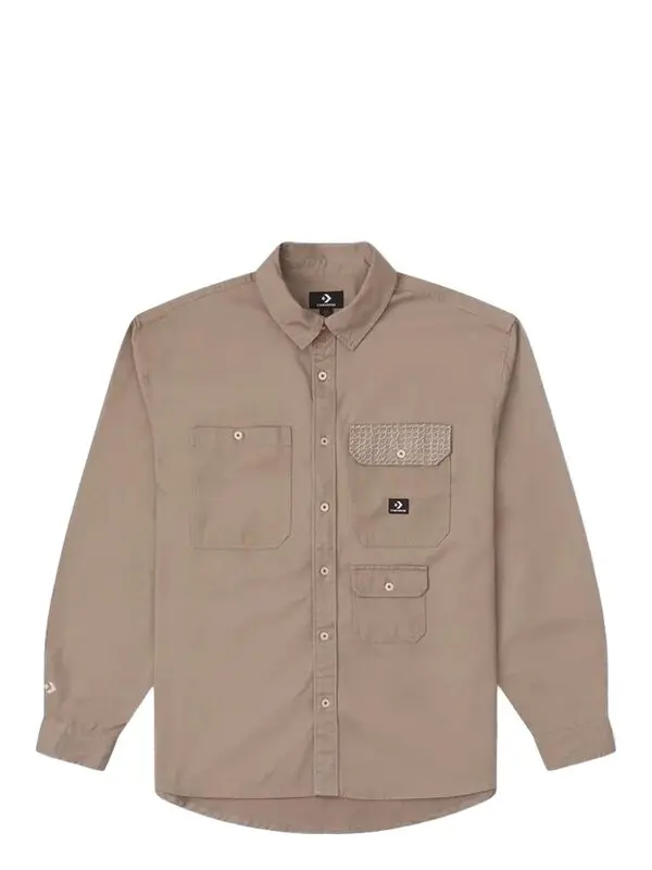 CONVERSE Yotd Woven Shirt Asia Sizing - Tan