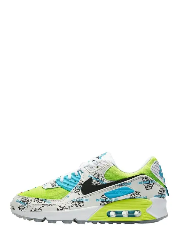 Nike Max 90 'worldwide Katakana Logo' Sneakers - White/blue/yellow