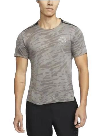 Nike Irregular Texture Full Print Short Sleeve Training Top - Multi-color
