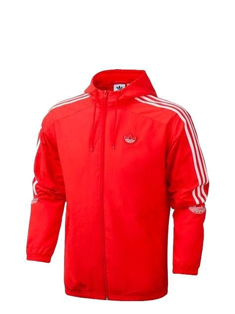 Adidas Logo Embroidered Track Jacket - Red