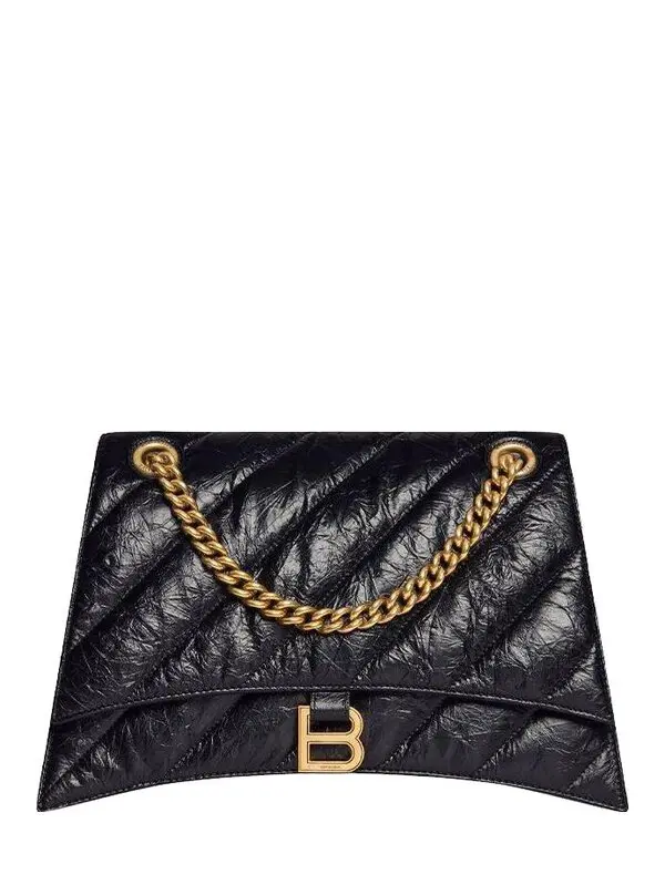 Balenciaga Crush Medium Chain Bag - Black