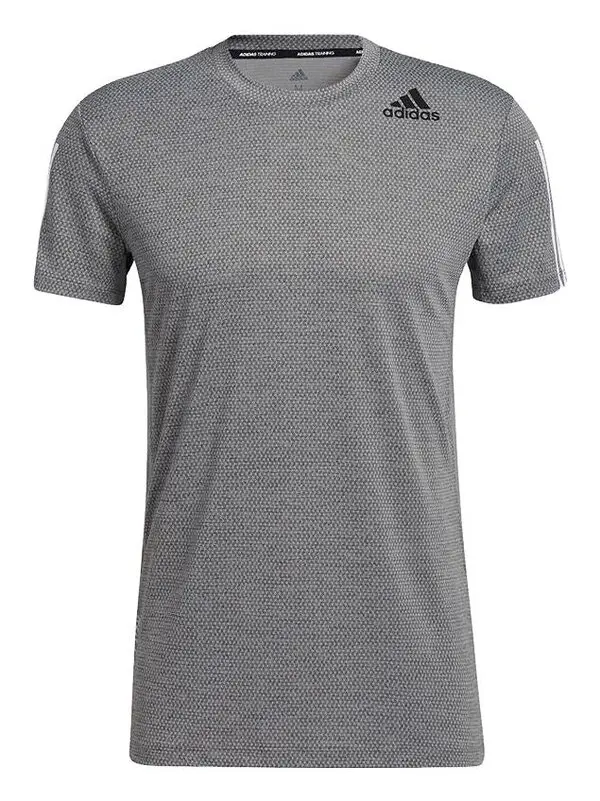 Adidas Hrdy 3s Tee Training Sports Short Sleeve Gray - Grey