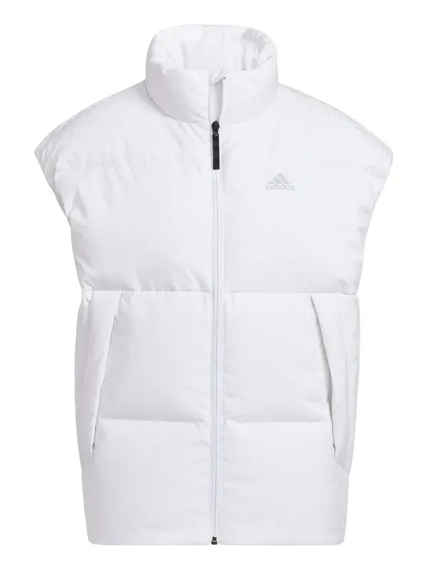 Adidas Padded Down Vest With Stand Collar - White