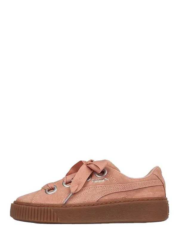 PUMA Platform Kiss Suede Sneakers - Red