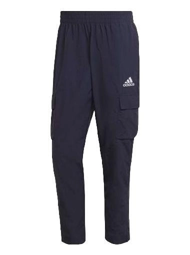 Adidas Solid Color Logo Cargo Pocket Casual Sports Pants/trousers/joggers Blue - Multi-color