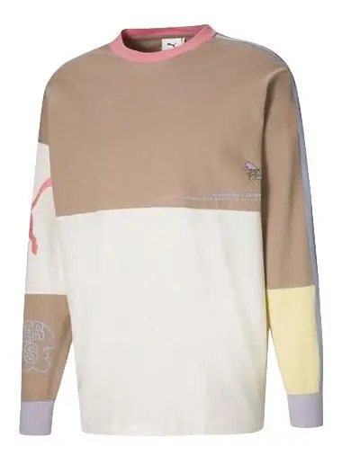PUMA X Ks Ls Tee Long Sleeves T-shirt White - Creamy
