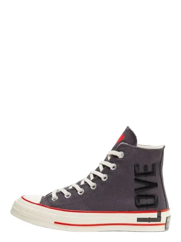 CONVERSE Chuck 70 High Top "love Fearlessly" Sneakers - Grey/pink