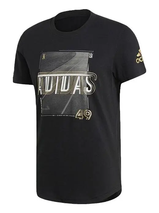 Adidas Training Sports Gym Round Neck Short Sleeve - Black
