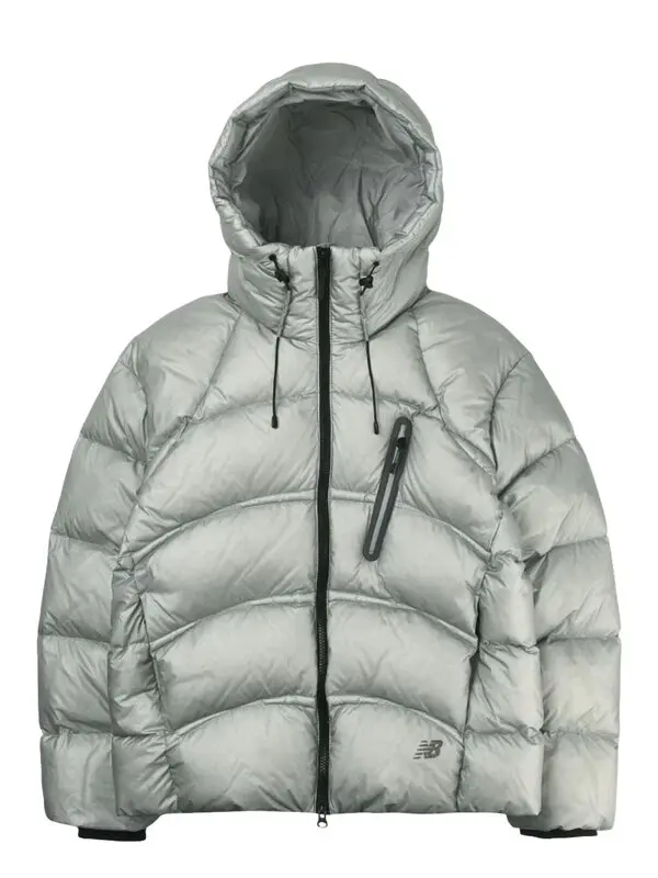 NEW BALANCE Flying 77 Superlight Hooded Down Jacket - Light Grey