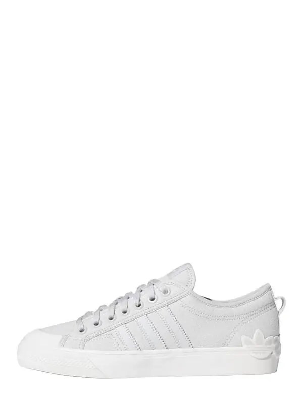 Adidas Nizza Low Top Sneakers With Oversized Heel Logo - Grey