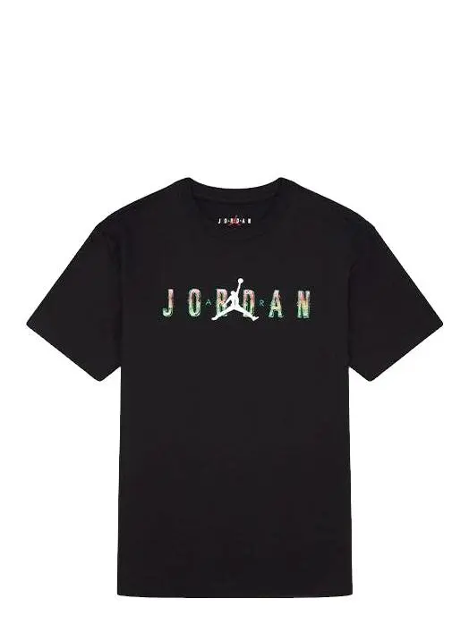 JORDAN Dna Printing Alphabet Large Logo Short Sleeve Black - Default Color