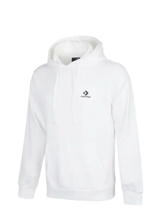 CONVERSE Embroidered Star Chevron Pullover Hoodie - White