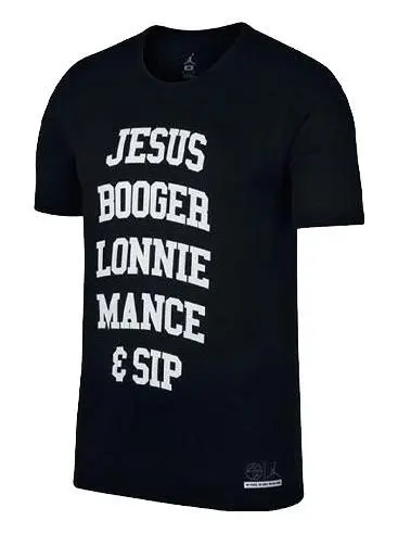 JORDAN Air Alphabet Printing Sports Short Sleeve - Black
