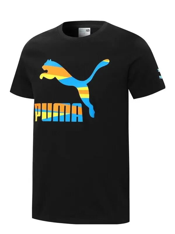 PUMA Colorful Logo T-shirt - Black