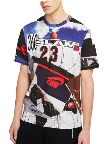 JORDAN Photo Sports Graphic Print T-shirt - White/black