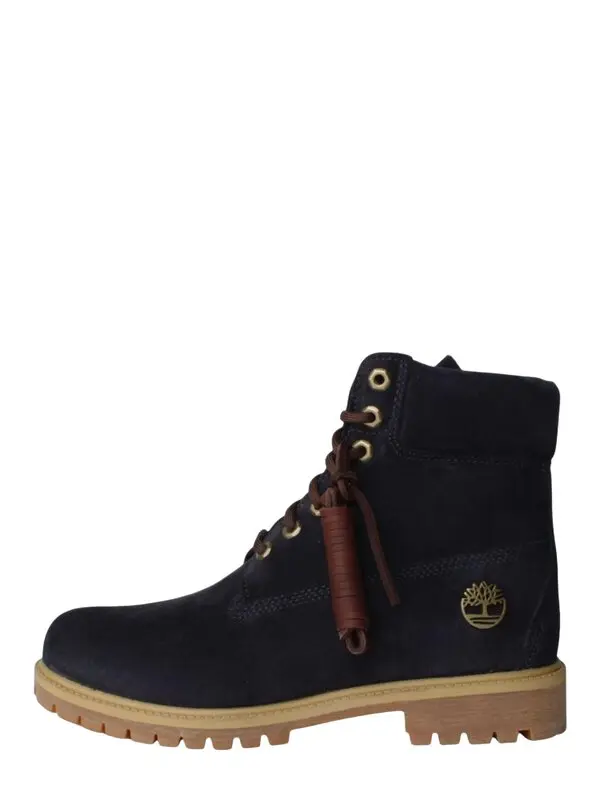 Timberland Heritage 6-inch Lace Up Waterproof Suede Boots - Dark Blue/brown