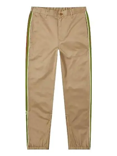Gucci Cotton Casual Trousers With Striped Logo - Default Color