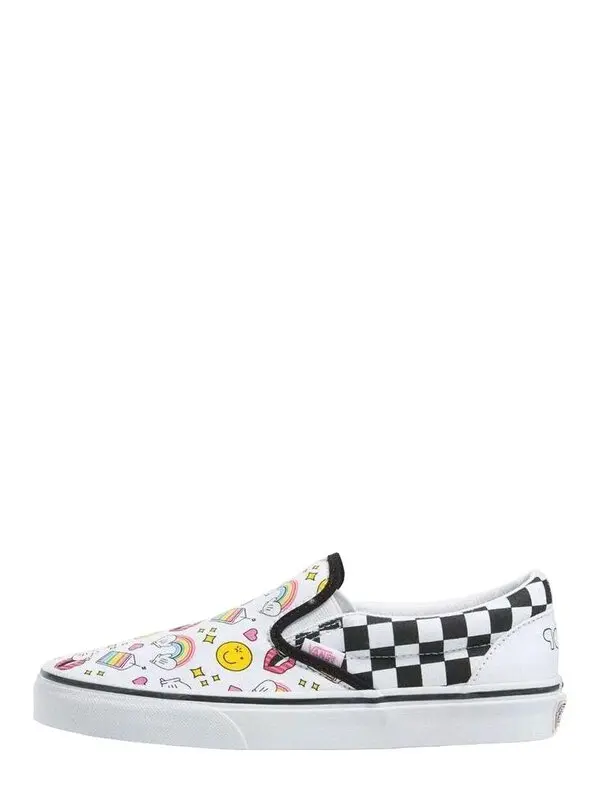 VANS Flour Shop X Classic Slip-on Sneakers - White/black