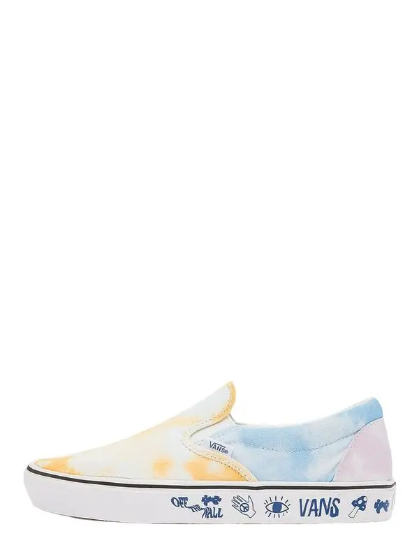 VANS Comfycush Slip-on Pastel Tie Dye Sneakers - White/blue