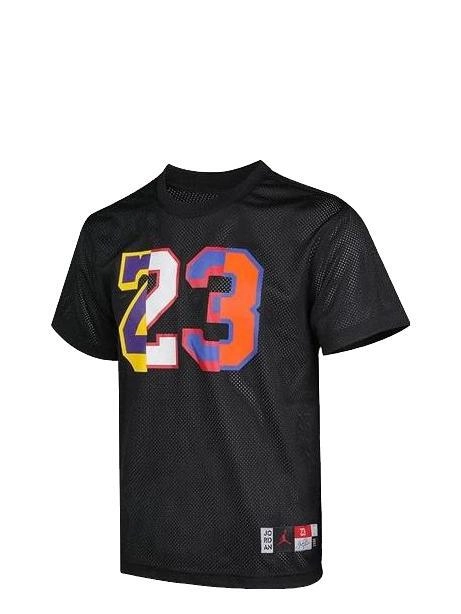 JORDAN 23 Printing Mesh Short Sleeve - Black
