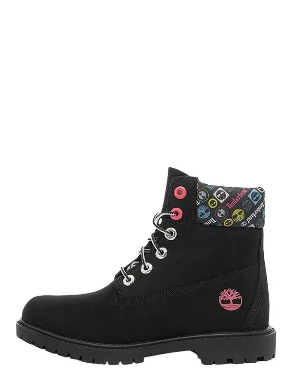 Timberland Heritage 6-inch Waterproof Boots - Black/pink/multi
