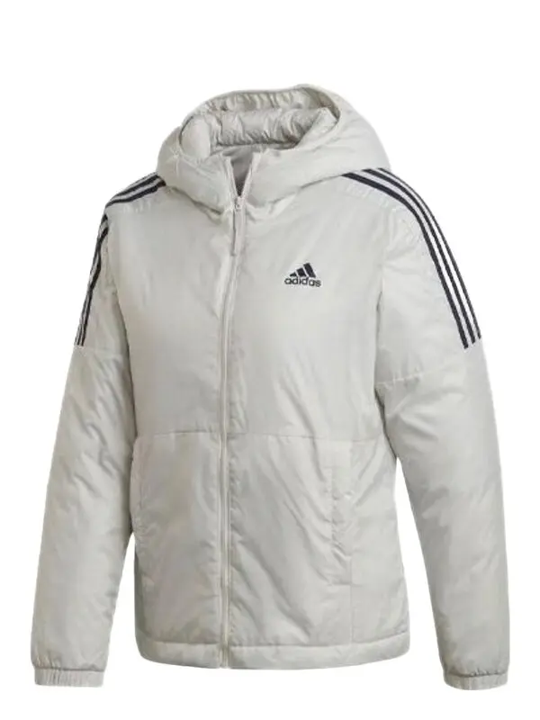 Adidas Essentials Thermal Hooded Jacket - Grey