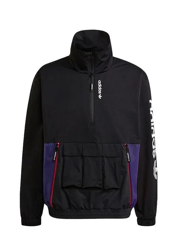 Adidas Originals Stand Collar Sports Jacket - Black