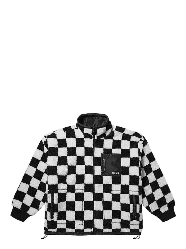 VANS Checkerboard Sherpa Jacket - White/black
