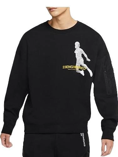 JORDAN Air Casual Knitted Crew Neck Jumper - Black