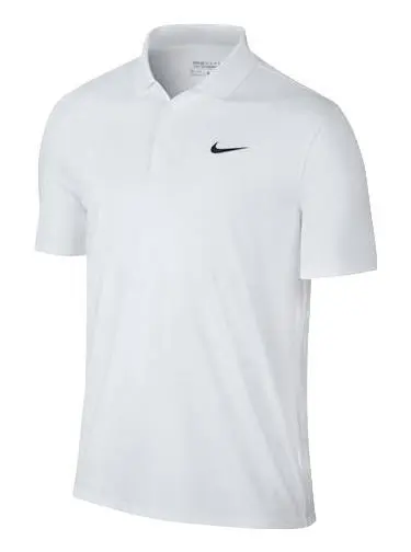 Nike Dri-fit Victory Slim Fit Version Golf Lapel Short Sleeve Polo Shirt - White