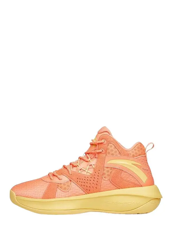 ANTA Shock The Game 2 High Top Athletic Sneakers - Orange/yellow