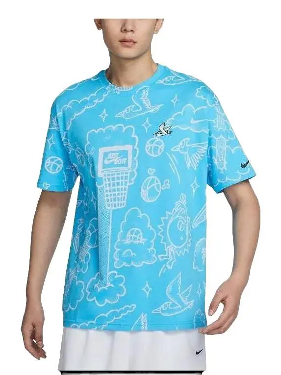 Nike Max90 Allover Print T-shirt - Blue/white