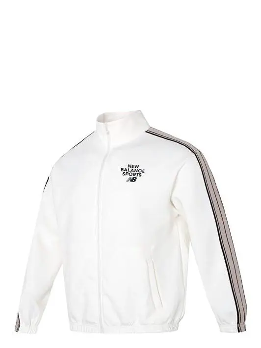 NEW BALANCE Sport Club Zip Up Jacket - White/black/red