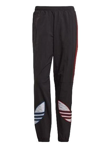Adidas Originals Tricol Swtpant Contrasting Colors Stripe Logo Bundle Feet Sports Pants - Black