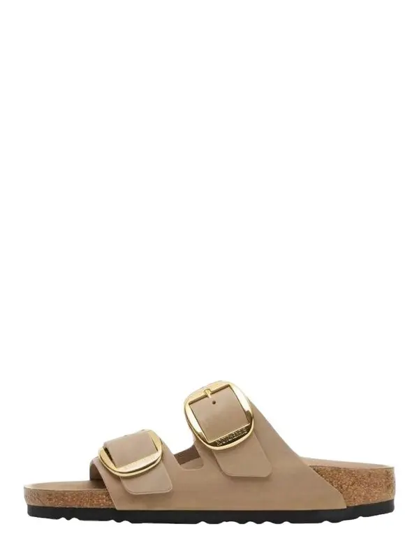 BIRKENSTOCK Arizona Big Buckle Oiled Leather Sandals - Tobacco Brown