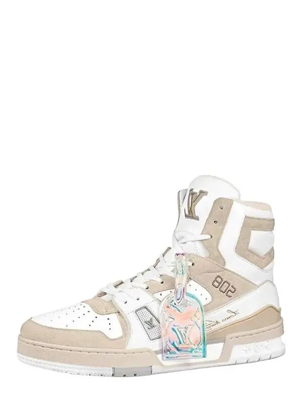 LOUIS VUITTON High Top Sneakers - White/beige/grey