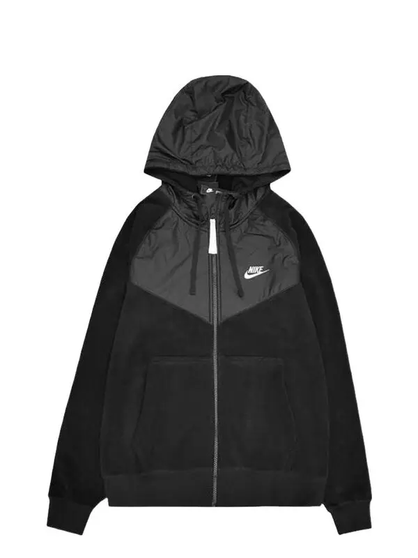 Nike Embroidered Logo Fleece Zipped Hooded Jacket - Default Colorway