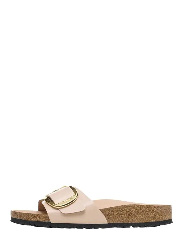 BIRKENSTOCK Madrid Big Buckle Patent Leather Sandals - Beige