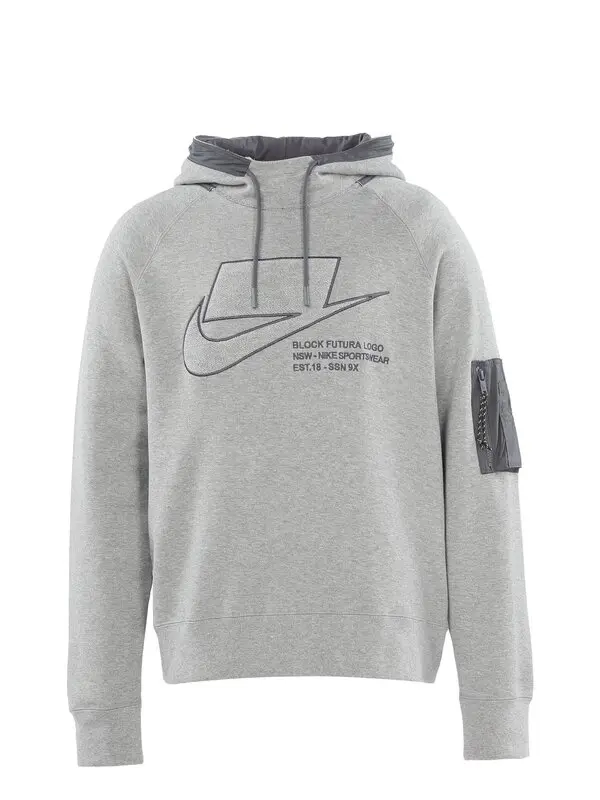 Nike Logo Print Pullover - Gray