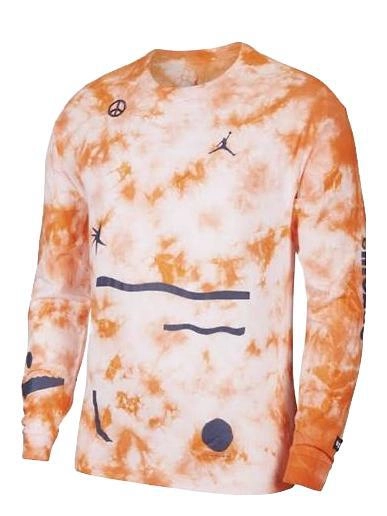 JORDAN Chicago Crossover Series All-star Round Neck Casual Sports Printing Long Sleeves - Orange