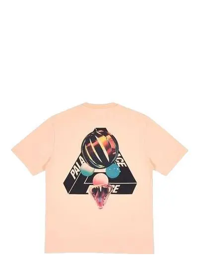 PALACE Sans Ferg Peach Glasses Back Logo Short Sleeve T-shirt - Pink
