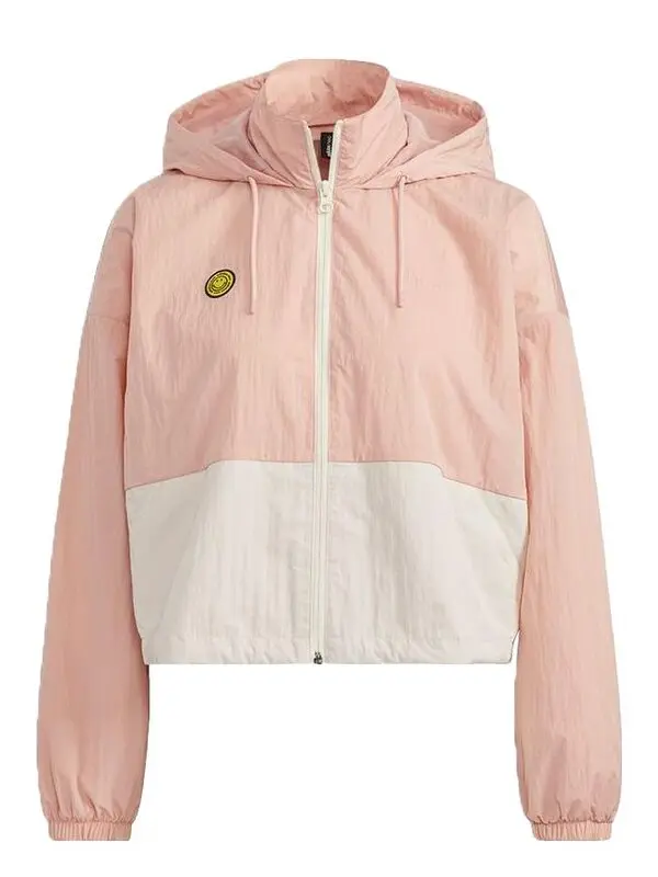 Adidas Neo X Smiley Windbreaker Jacket - Pink/white