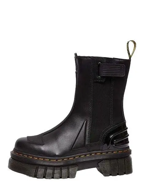 Dr. Martens Audrick Alternative Leather Chelsea Hi Platform Boots - Black