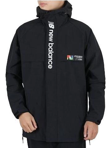 NEW BALANCE Hooded Windbreaker - Black