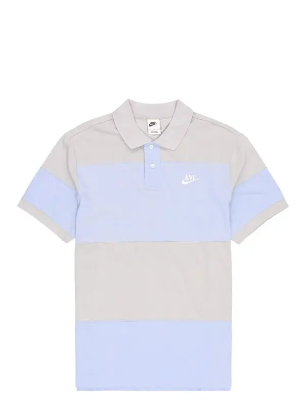 Nike Sport Essential Logo Colorblock Casual Short Sleeve Light Sea Blue Polo Shirt - Multi-color