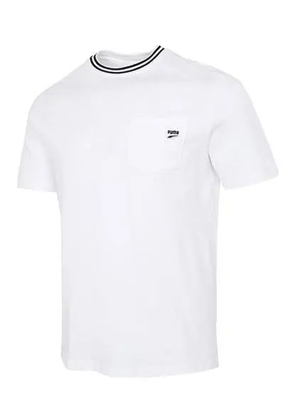 PUMA Downtown Pocket T-shirt 'white Black - White/black