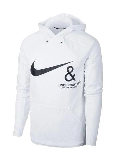 Nike Chest Double Zipper Sports Hoodie - White/black