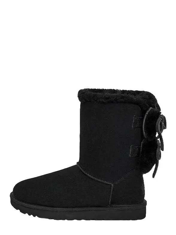 UGG Classic Double Bow Short Boots - Black