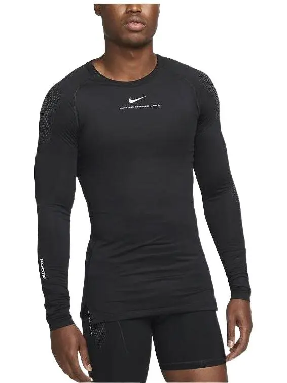 Nike X Nocta Drake Alphabet Printing Long Sleeve T-shirt - Black